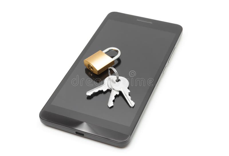 Smartphone with Small Lock Over it. Mobile Phone Security and Data ...