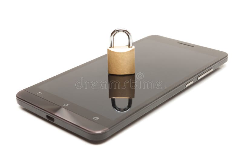 Smartphone with Small Lock Over it - Mobile Phone Security and Data ...