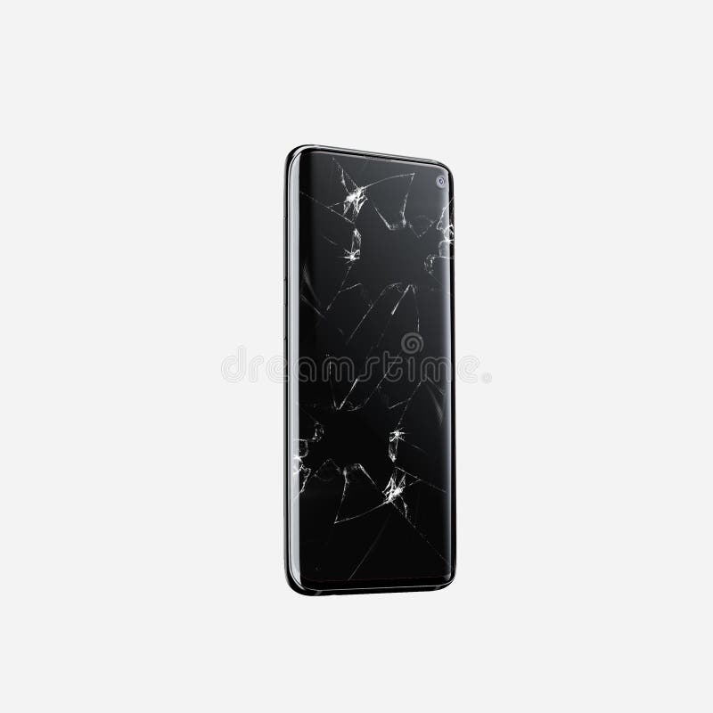 Smartphone Smashed Screen - 3d Rendered Broken Screen Smartphone ...