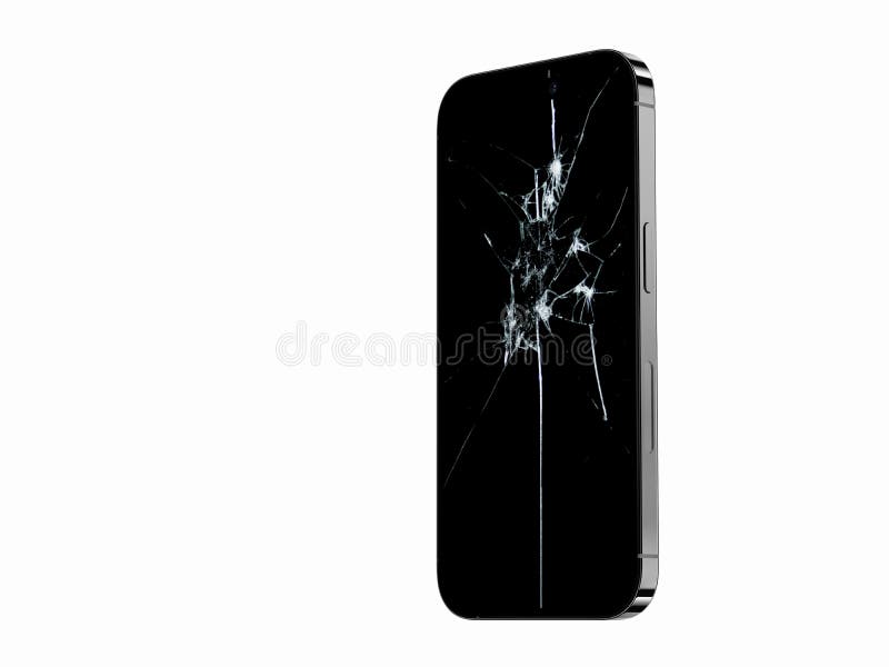 Smartphone Smashed Screen - 3d Rendered Broken Screen Smartphone ...