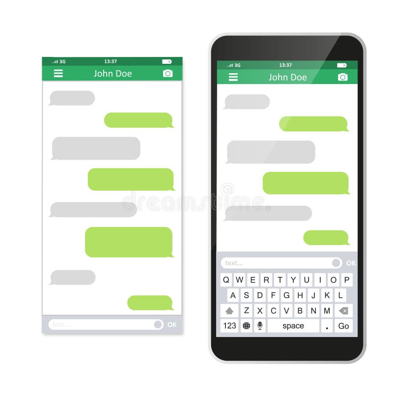 Smartphone with Sms Chat Bubble, Vector Stock Vector - Illustration of ...