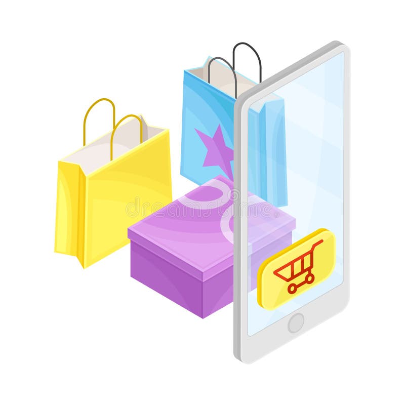 Shopping Software App Icon. Generative AI. Stock Illustration ...