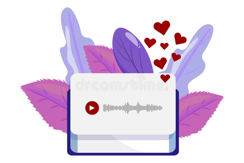 Smartphone with a Sound Wave and Play Button, Placed Horizontal Stock ...