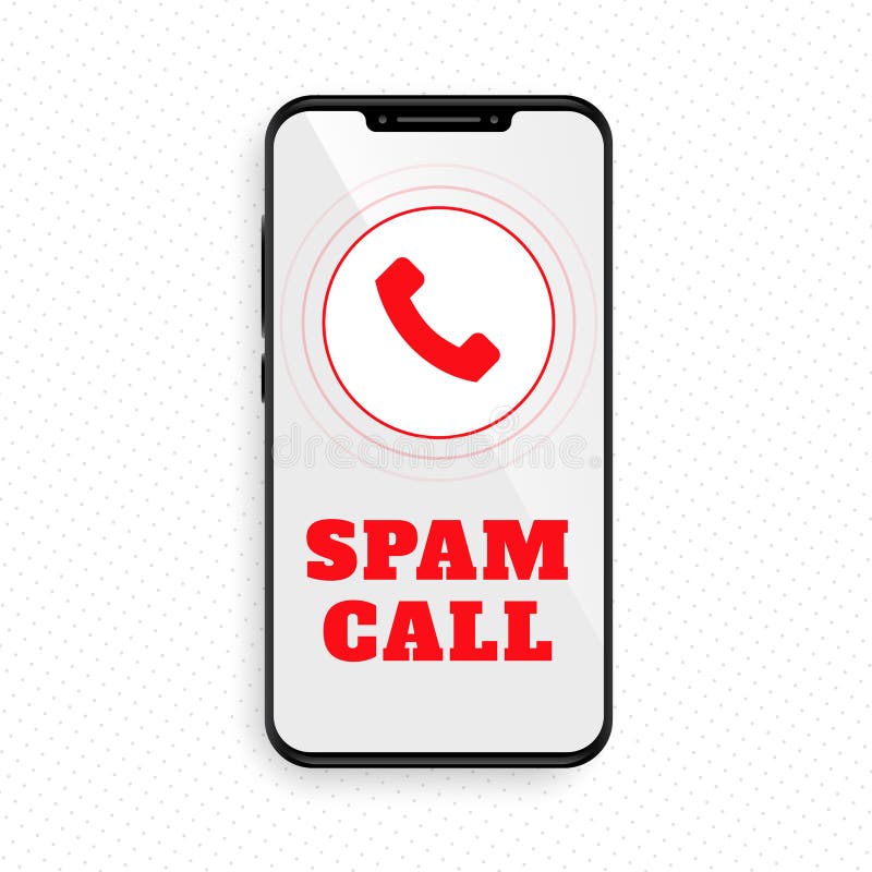 Smartphone Spam Call Caution Stay Safe and Secure Stock Vector ...