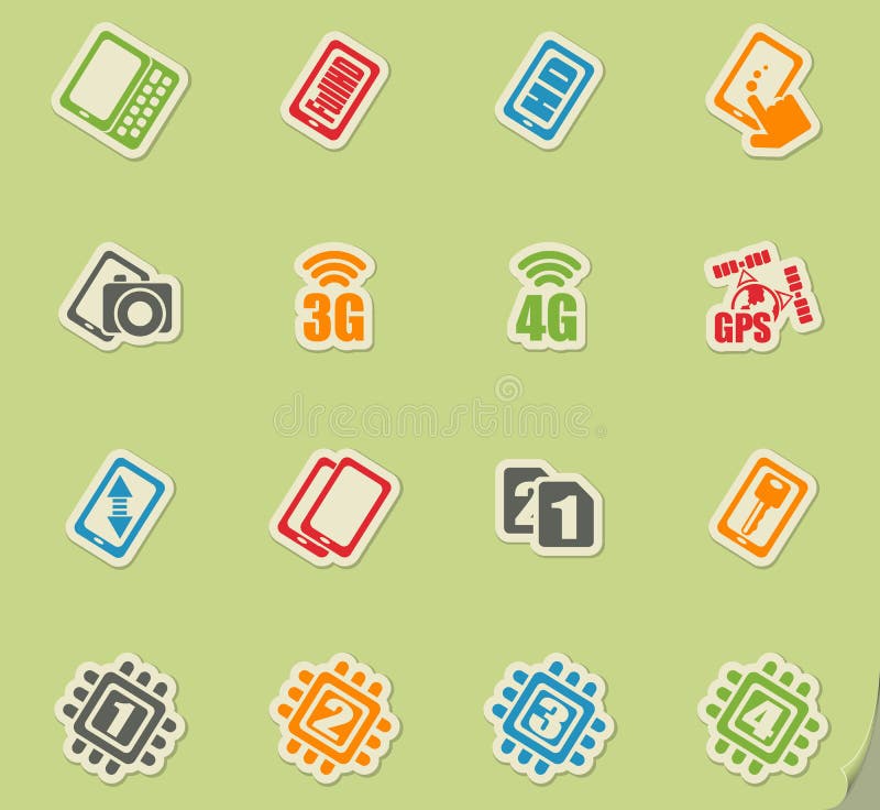 Smartphone, Specifications and Functions Stock Illustration ...