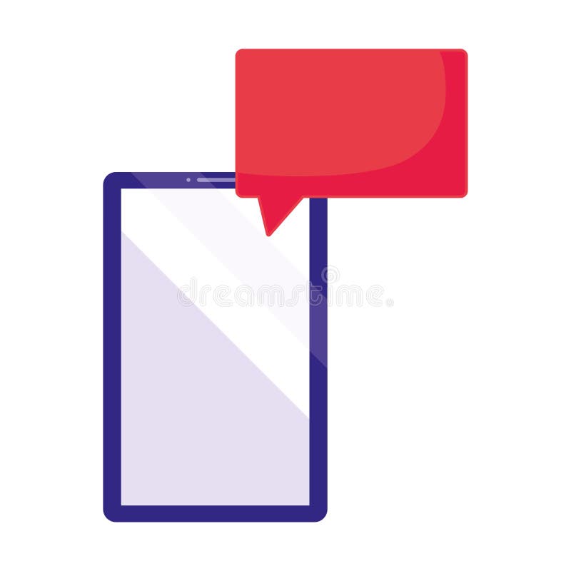 Smartphone speech bubble stock vector. Illustration of holding - 139218425