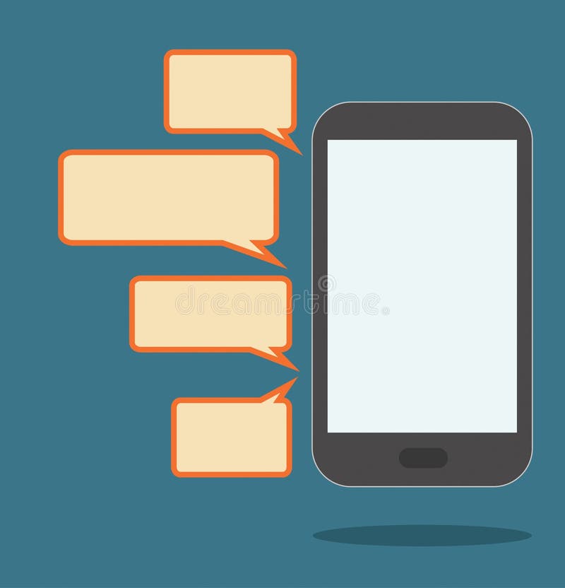 Texting on smartphone stock illustration. Illustration of smartphone ...