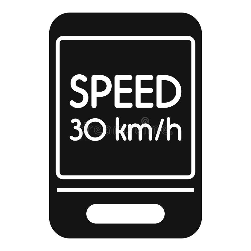 Smartphone Speedometer Showing Speed Limit Icon Vector Stock Vector ...