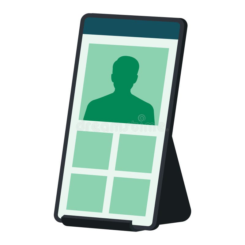 Smartphone on Stand and Application Stock Vector - Illustration of ...