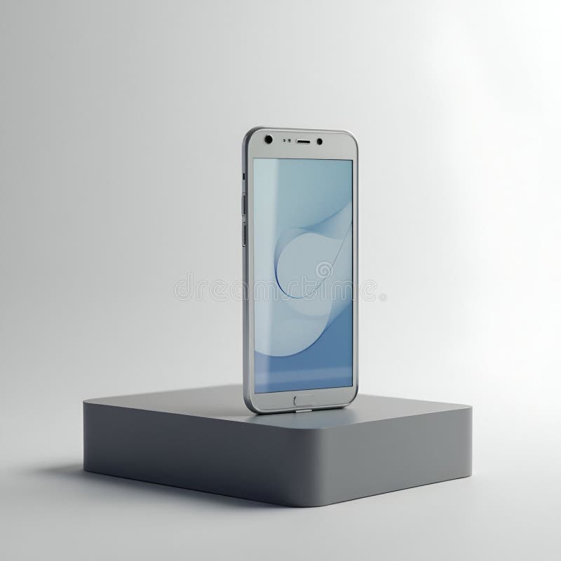 Smartphone Standing on Platform Stock Illustration - Illustration of ...