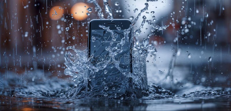 Smartphone Enduring Water Splash - Durability Test - AI Generated ...