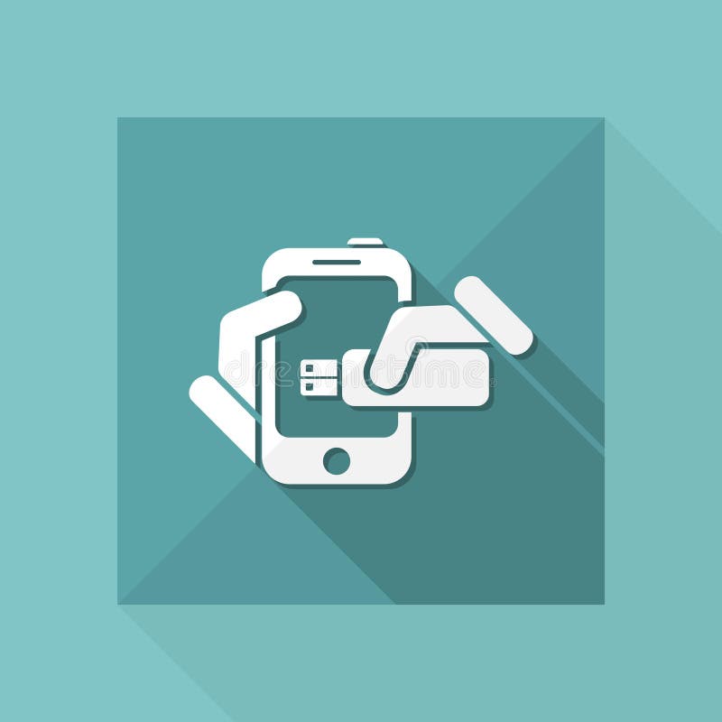 Smartphone storage icon stock vector. Illustration of mobility - 119143962