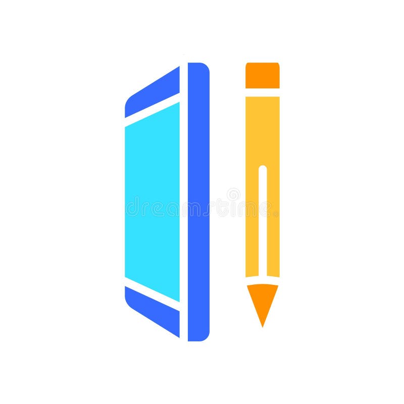 Smartphone with Stylus Line Icon. Gadget, Social Network, Applications ...