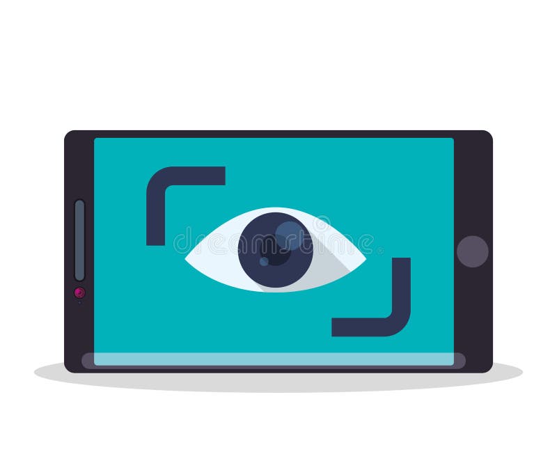 Smartphone Surveillance and Security Stock Vector - Illustration of ...