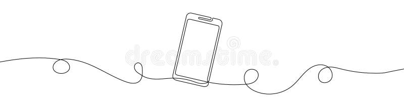 Continuous Line Drawing Phone Icon Stock Illustrations – 951 Continuous ...