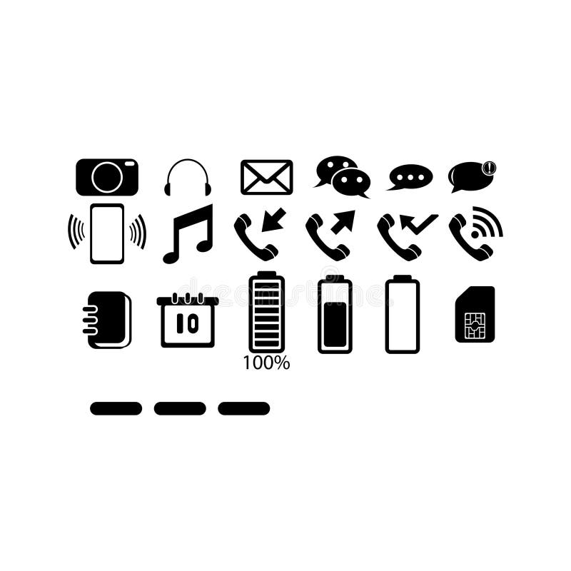 Smartphone Symbol Icon Set Vector Illustration Design Stock Vector ...