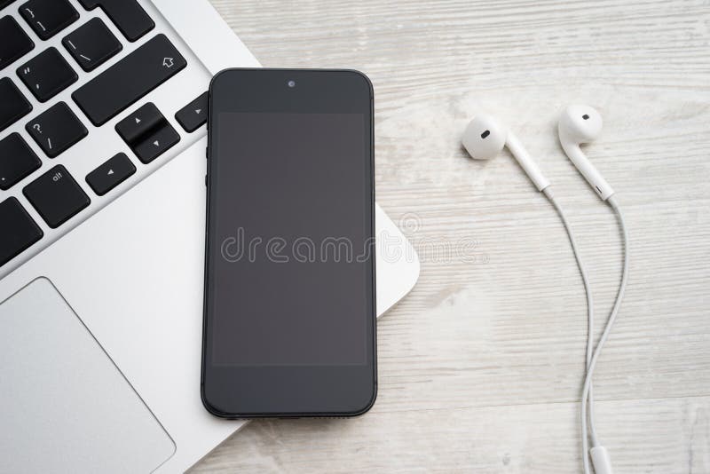 Smartphone on the table stock image. Image of desk, accessories - 81360465