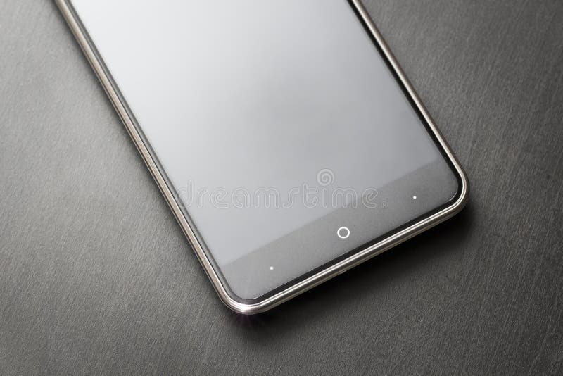 A Smartphone is on the Table Stock Image - Image of information, black ...