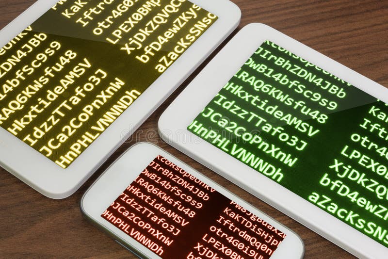 Smartphone Tablet App Developer Screen. Stock Photo - Image of business ...