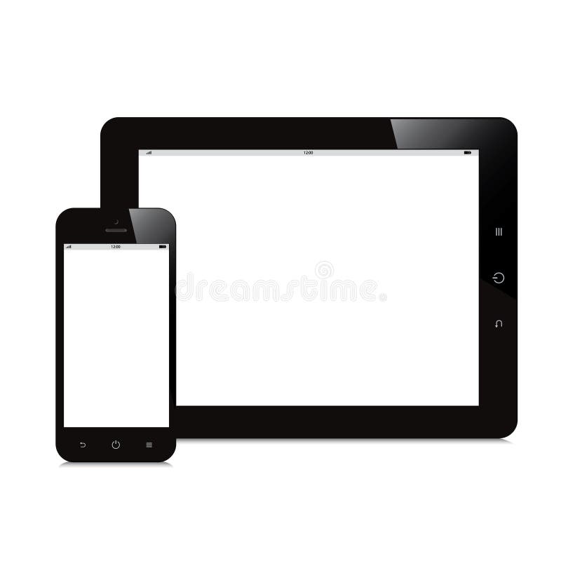 Tablet with Blank Screen Icon Vector Sign and Symbol Isolated on White ...