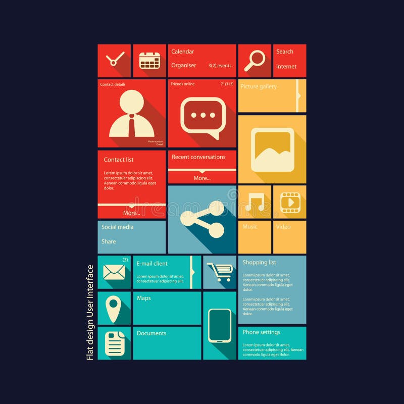 Smartphone or Tablet Graphic User Interface in Stock Vector ...