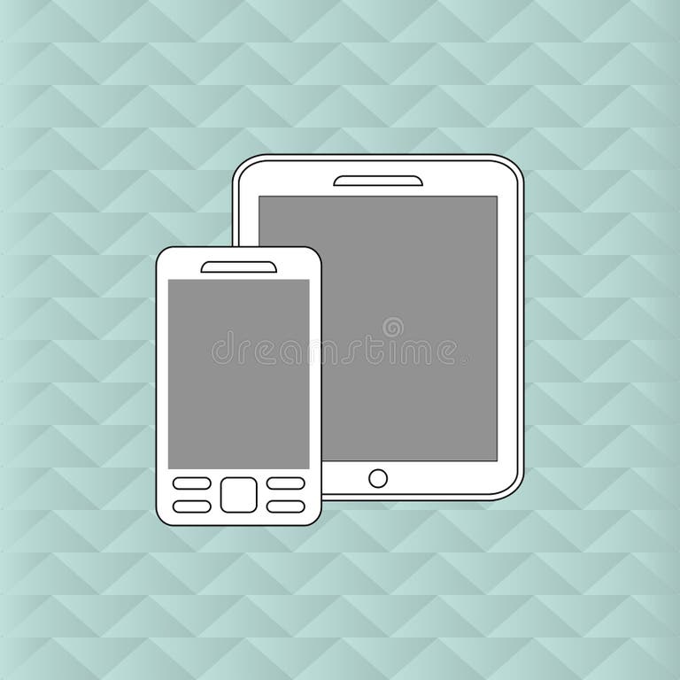 Smartphone and Tablet Icon Design , Vector Illustration Stock Vector ...