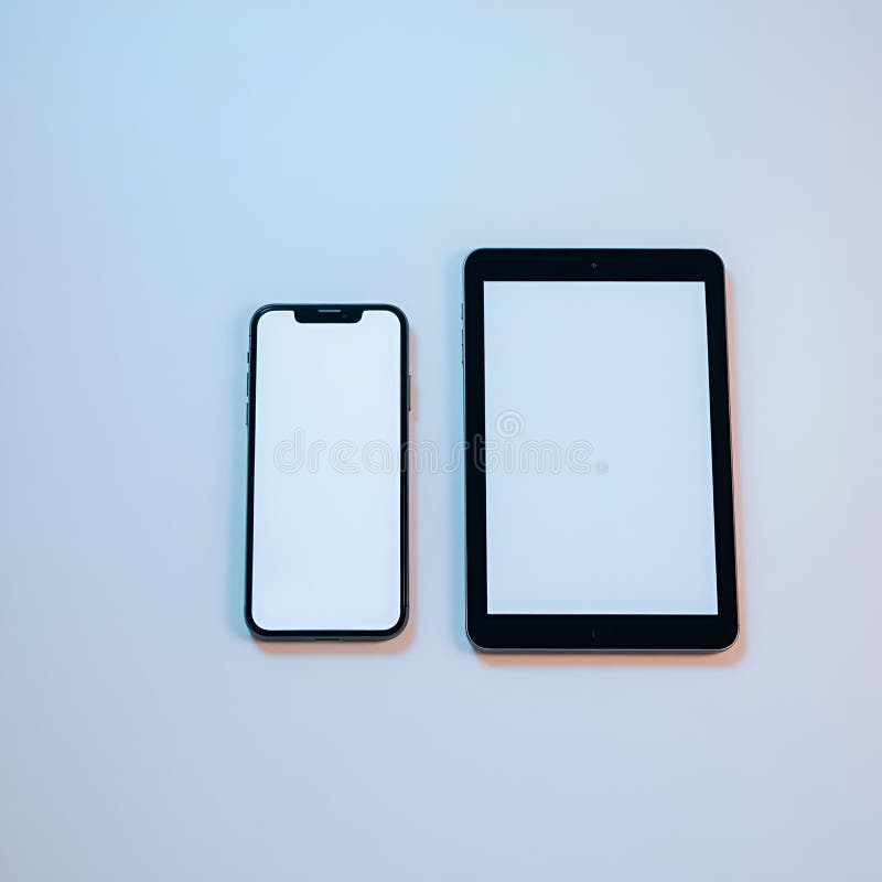 Smartphone and Tablet Minimal Displays Stock Illustration ...