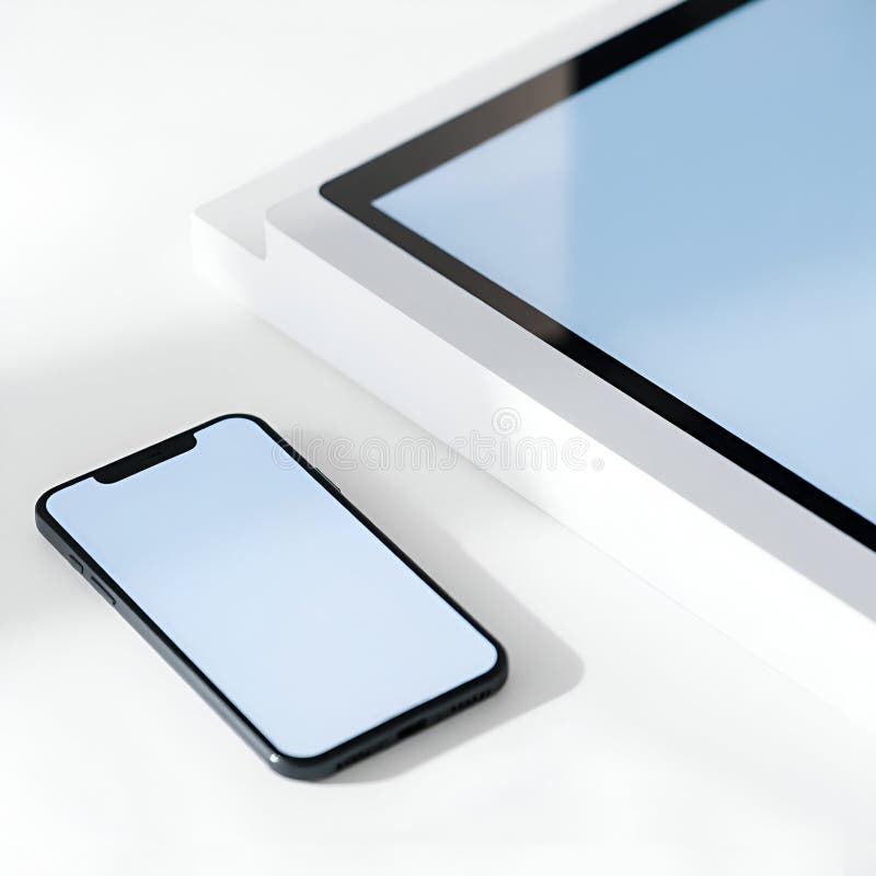 Smartphone and Tablet Minimal Displays Stock Illustration ...