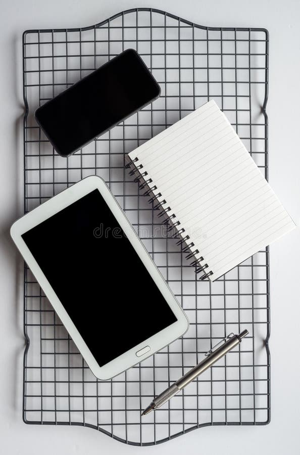 Smartphone, Tablet and Notepad Stock Image - Image of tablet, digital ...