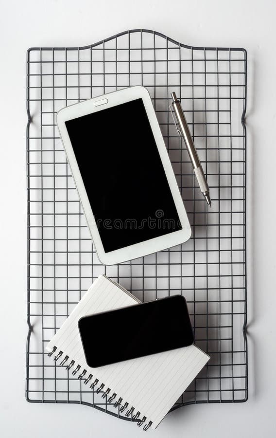 Smartphone, Tablet and Notepad Stock Image - Image of screen, cellular ...