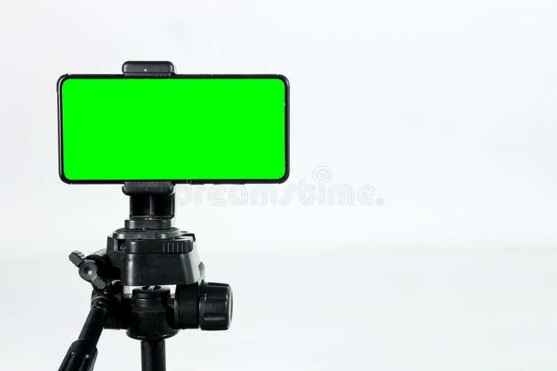 Smartphone with Chroma Key Landscape Format and Side Left Position on ...
