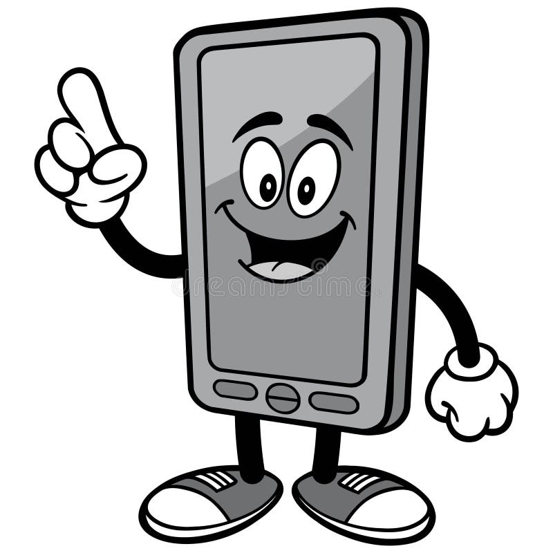 Smartphone Talking Illustration Stock Vector - Illustration of mascot ...