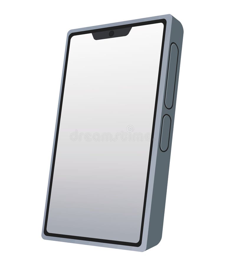 Smartphone tech side view stock vector. Illustration of display - 251199576