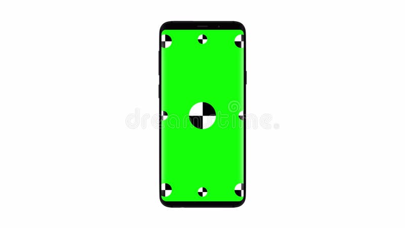 Smartphone Technology with Green Screen in Chroma Key Phone Touch ...