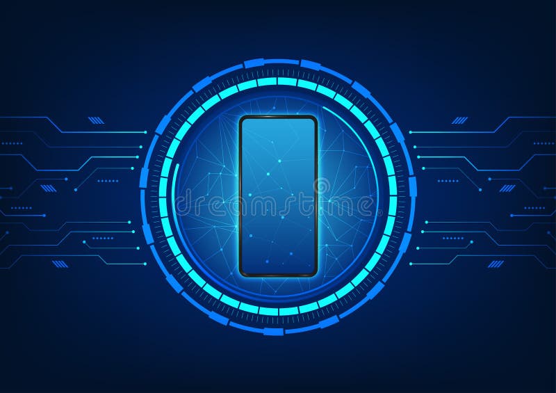 Smartphone Technology Placed on Technology Circle it is a Vector Mobile ...