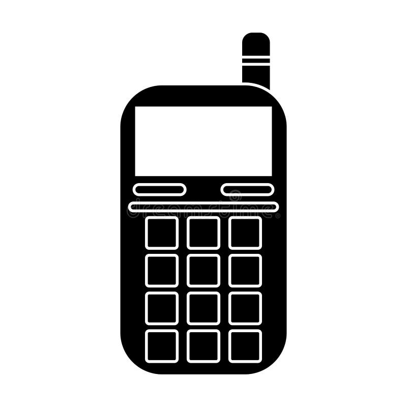 Smartphone Telephone Technology Pictogram Stock Illustration ...