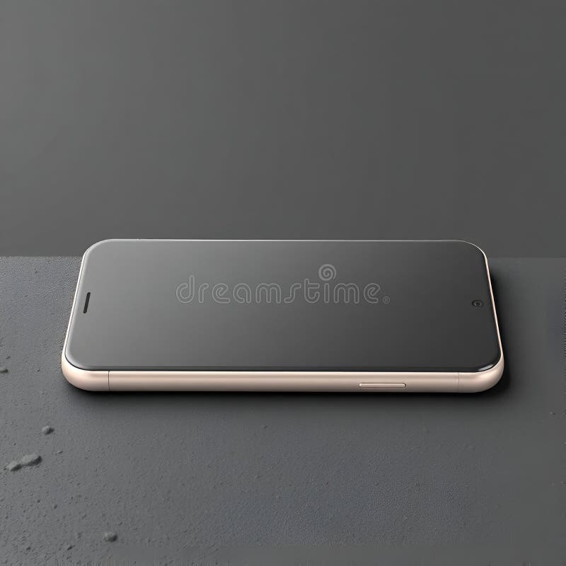 Smartphone on Textured Monochrome Background Stock Illustration ...