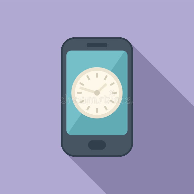 Smartphone Timer Icon Flat Vector. Clock Project Stock Vector ...