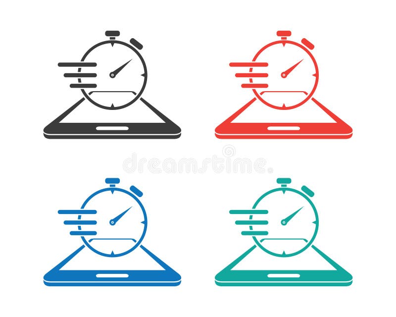 Smartphone with timer stock vector. Illustration of smartphone - 272586949