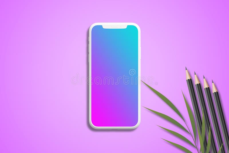 Smartphone Top View Flat Lay Screens Mockup, Digital Screen Mockup ...