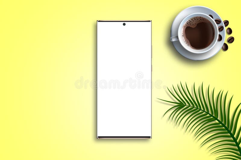 Smartphone Top View Flat Lay Screens Mockup, Digital Screen Mockup ...
