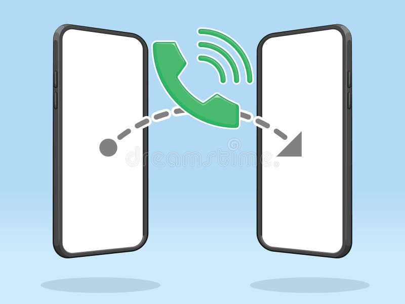 Smartphone Transfer Telephone Inbound Call Ringing Stock Vector ...