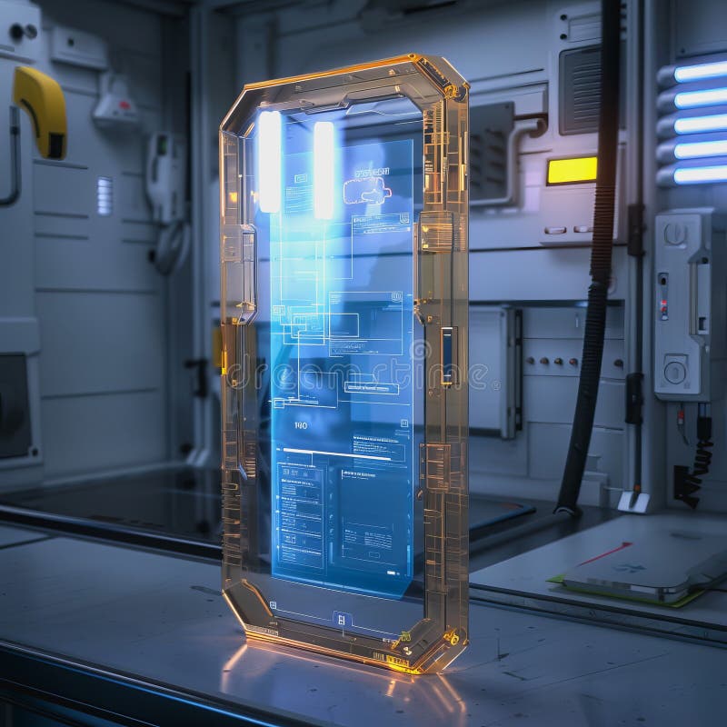 Smartphone Translucent Screen Displaying Interface Artificial ...