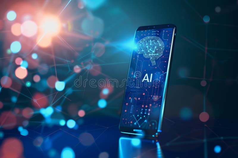 Smartphone Translucent Screen Displaying Interface Artificial ...