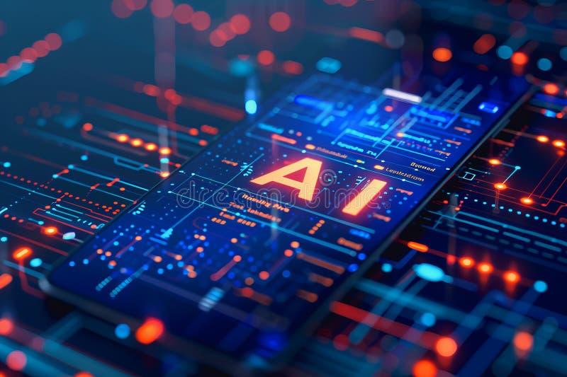 Smartphone Translucent Screen Displaying Interface Artificial ...