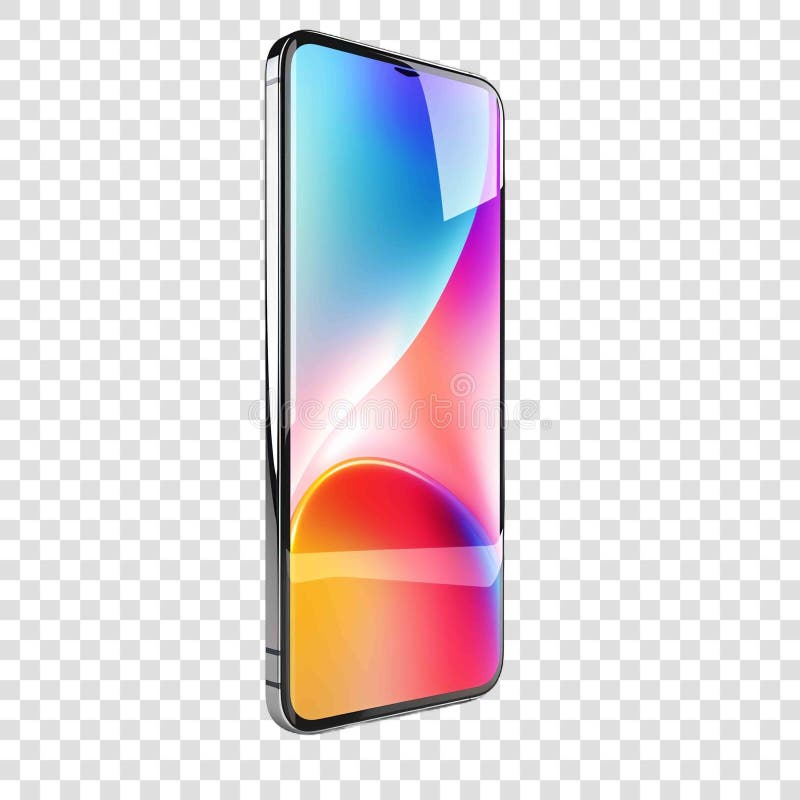 Smartphone Transparent Background Realistic Element Stock Illustration ...