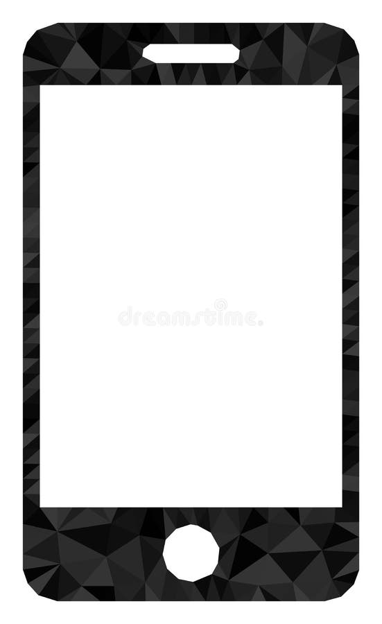Low Poly Smartphone Mobile Touch Screen Display. Triangle Polygonal ...