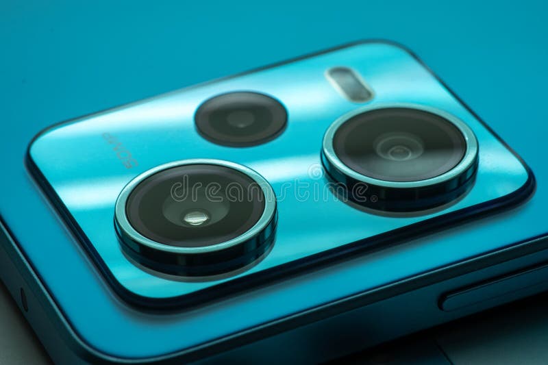 Smartphone Triple Camera Image with Selective Focus Stock Image - Image ...