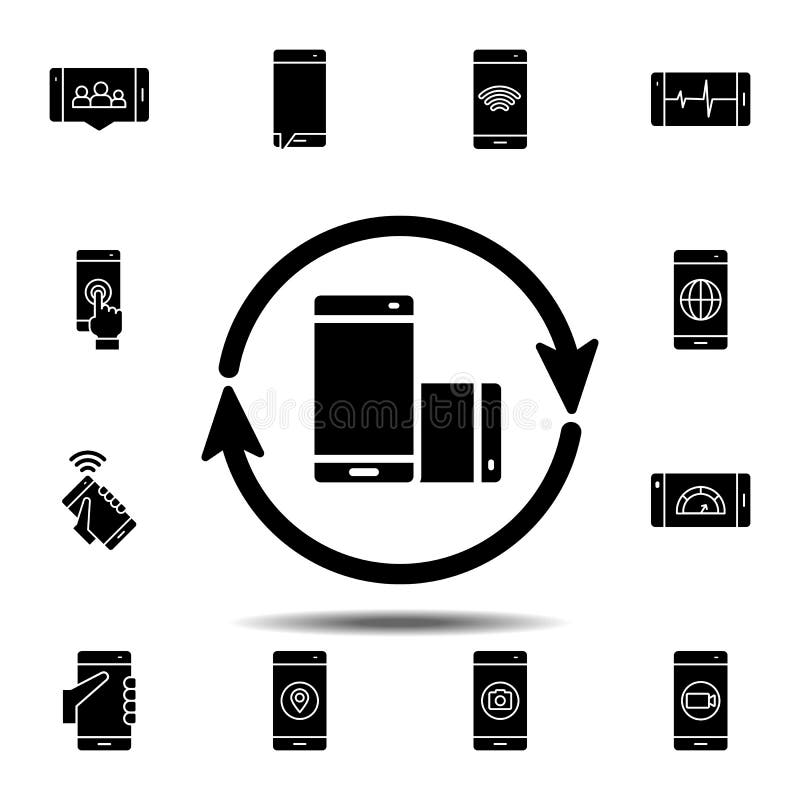 Smartphone, Turn, Phone Icon. Simple Glyph, Flat Vector Element of ...