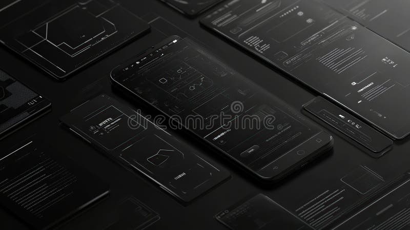 Dark Theme Mobile App Ui Stock Photos - Free & Royalty-Free Stock ...